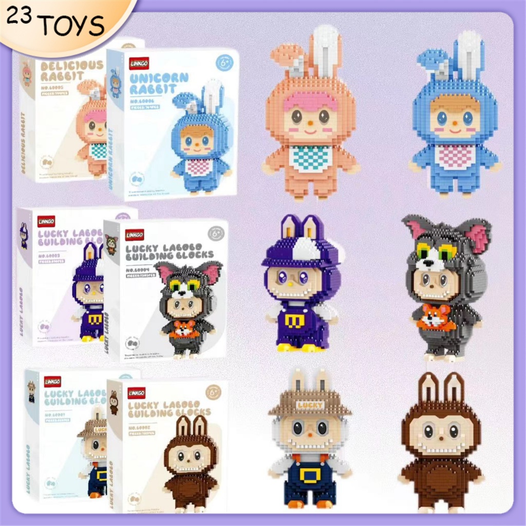 Jual Labubu Mainan Blok Konstruksi Berbentuk Boneka Nano Mini Block ...