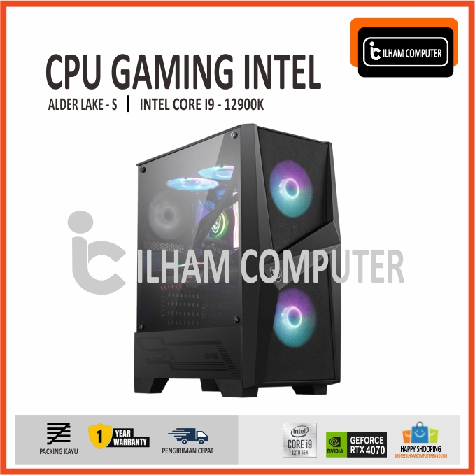 Jual PC GAMING INTEL CORE I9 12900K VGA RTX5070 12GB DDR5 32GB NVME 1TB ...