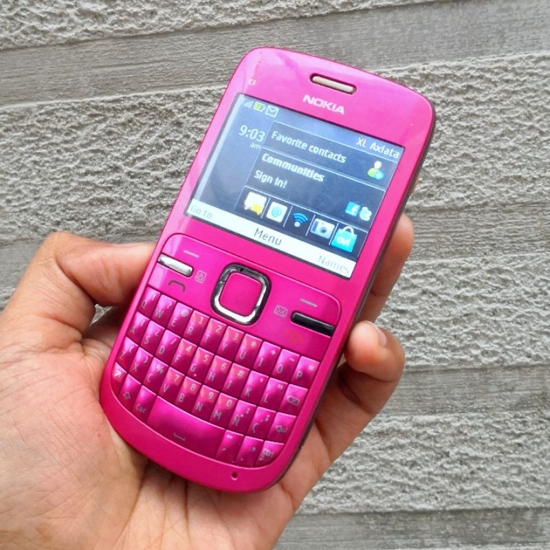 Jual Hp Jadul Nokia C3 pink original mulus hp unik hp langka anti sadap ...