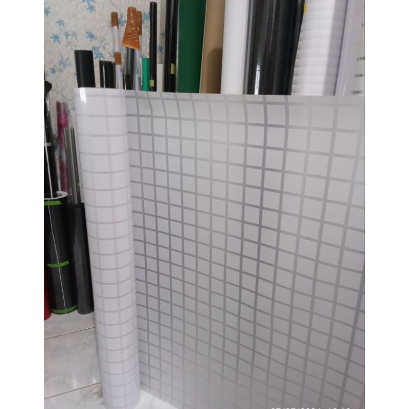 Jual STIKER STICKER KACA / KACA FILM WALLPAPER MOTIF KOTAK PUTIH NAT ...