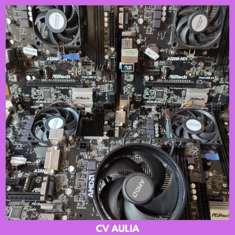 Jual Paket Motherboard Asrock A320M HDV + Processor AMD Athlon 200GE 3 ...