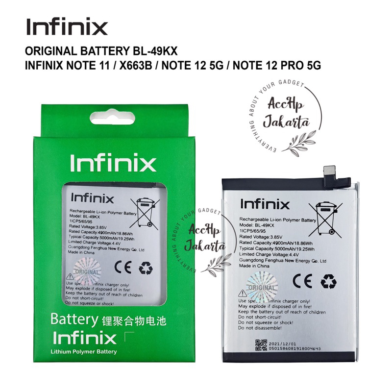 Jual Baterai Infinix Note 11 NFC X663B Note 12 5G Note 12 PRO 5G Note ...