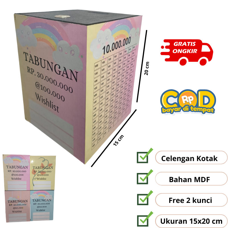 Jual CELENGAN TARGET JUMBO VIRAL CELENGAN TABUNGAN CELENGAN TARGET 30 ...