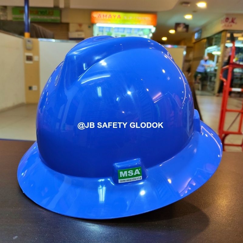 Jual HELM PROYEK SAFETY MSA SAFETY FULL BRIM STANDARD SNI WARNA BIRU ...