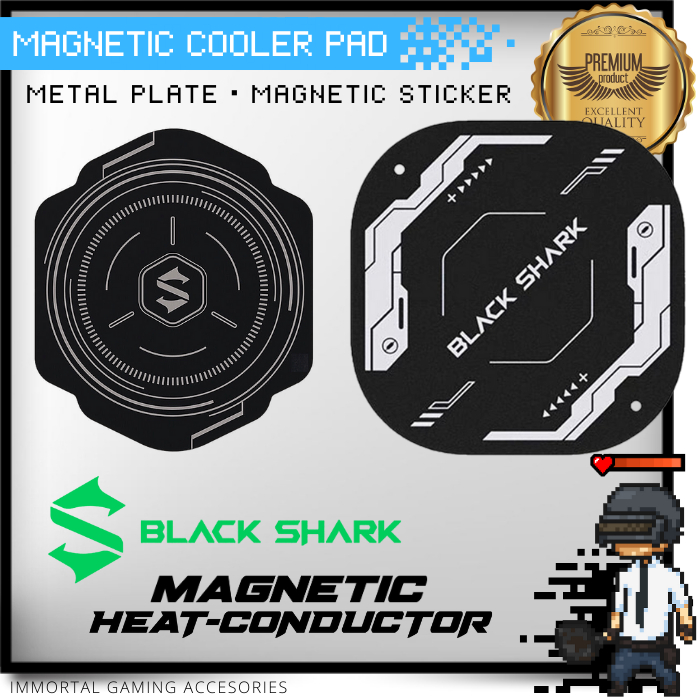 Jual [IM] BLACK SHARK Magnetic Pad Metal Plate Sticker untuk Cooler ...