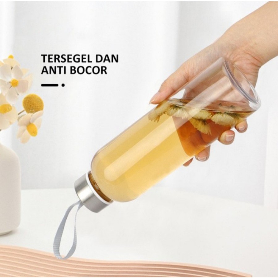 Jual Botol Minum Kaca / Tumbler Bening & Doff | Shopee Indonesia