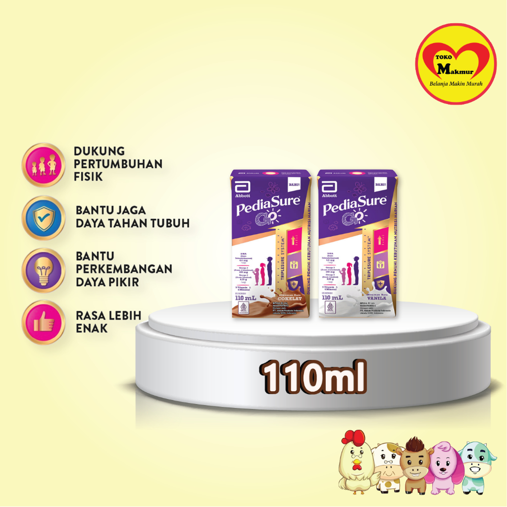 Jual Pediasure Go UHT Vanila / Coklat 110ml ( Khusus Grab / Gojek Surabaya) / Toko Makmur Online ...