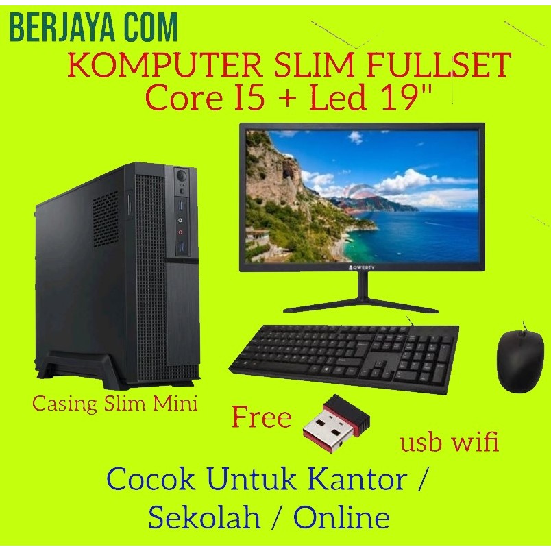 Jual Full set slim case Core i5 - Led 19" - 16gb Ram - 500gb ssd - pc ...
