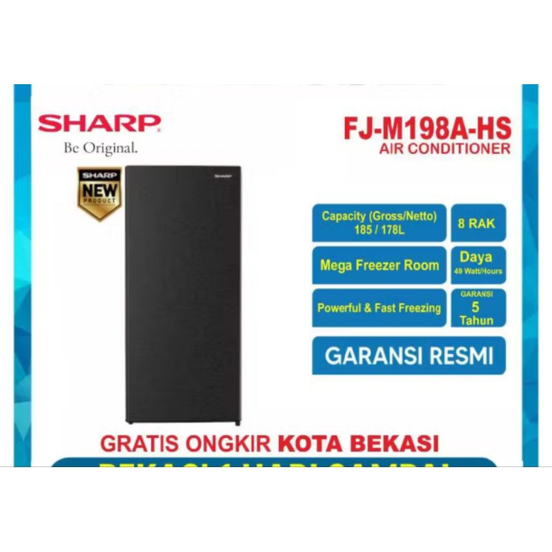 Jual freezer es batu Sharp FJ-M198A HS/ freezer Sharp es batu 8 rak | Shopee Indonesia
