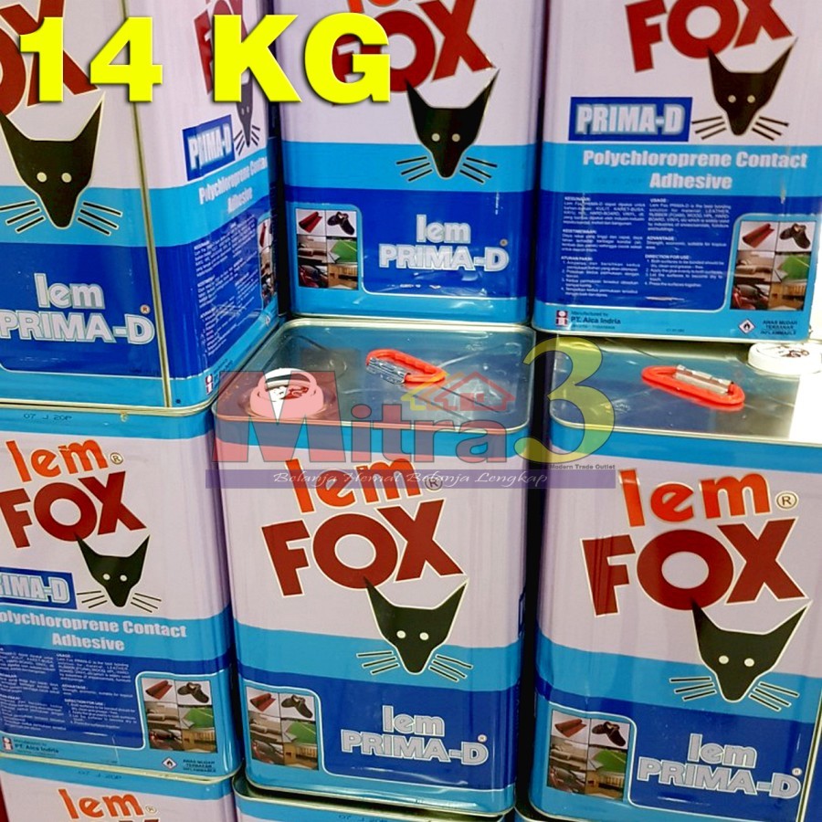 Jual Lem Kuning FOX PRIMA D Galon 14 KG Lem HPL, Edging, Karpet, Vinyl ...