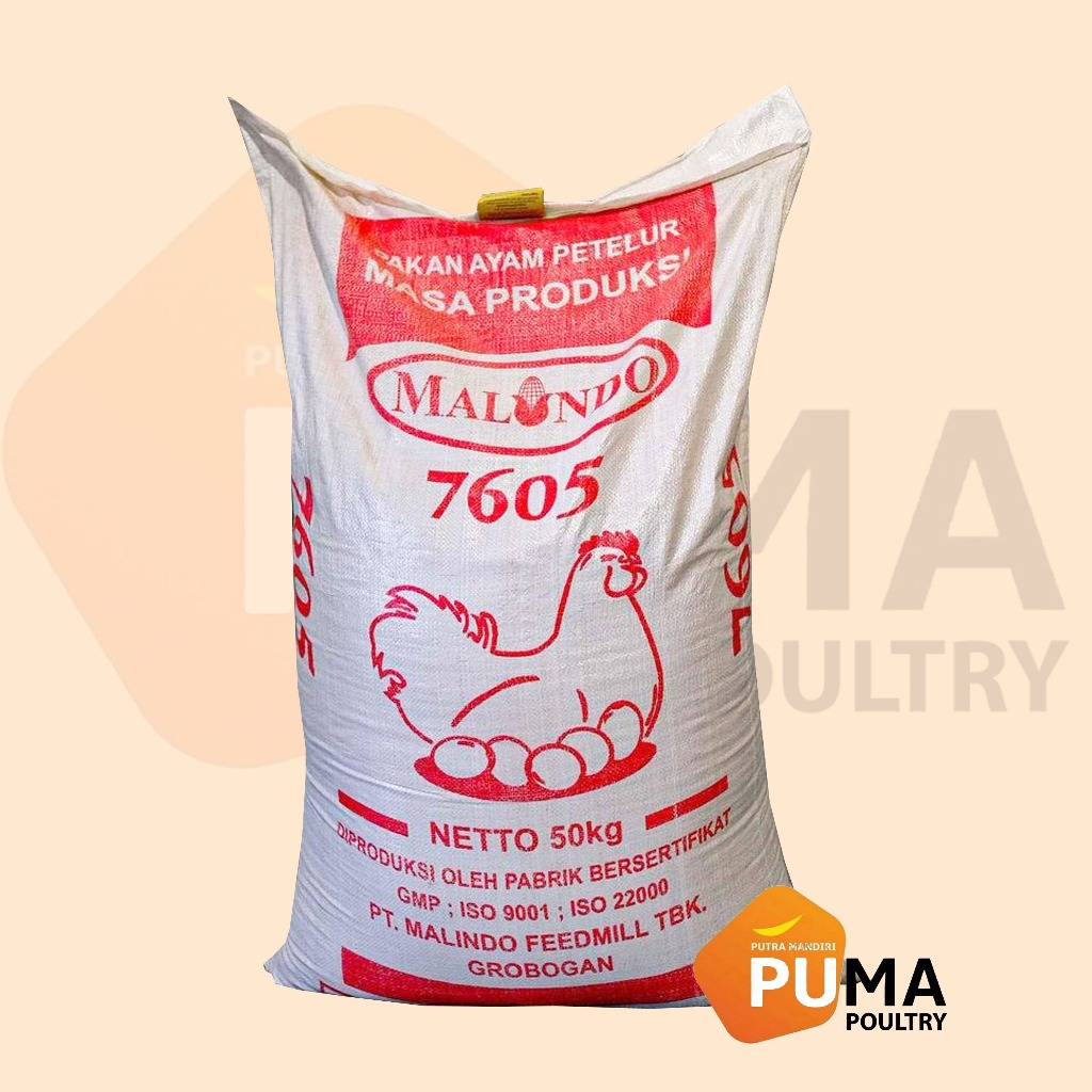 Jual PAKAN KOMPLIT AYAM PETELUR LAYER MALINDO 7605 PAKAN JADI AYAM ...
