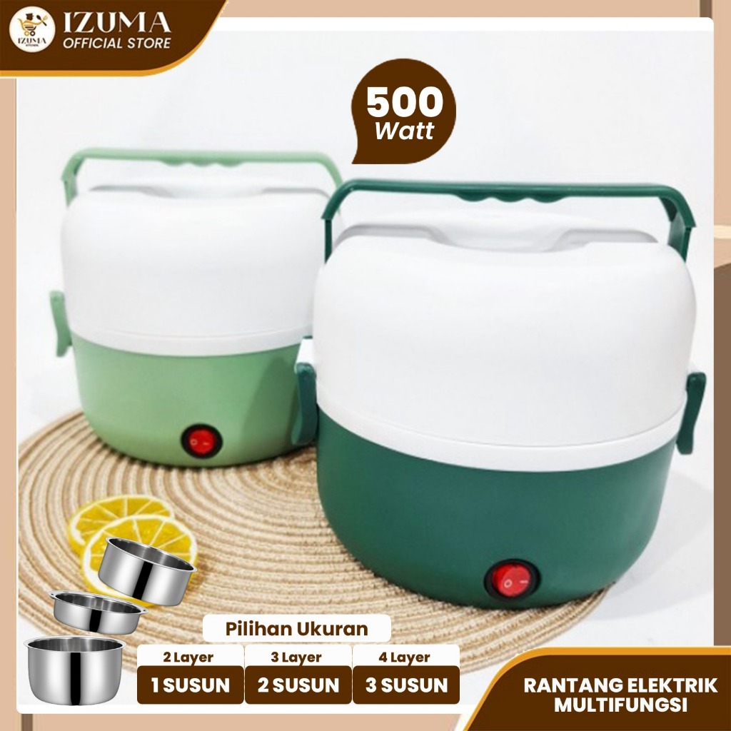 Jual IZUMA Lunch Box Rantang Electric 3 Layer Kotak Makan Listrik ...