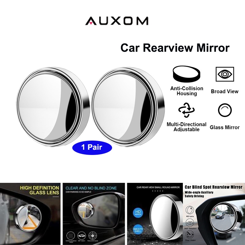 Jual Auxom 2Pcs Car Rearview Mirrors Blind Spot Kaca Spion Rotasi 360 ...