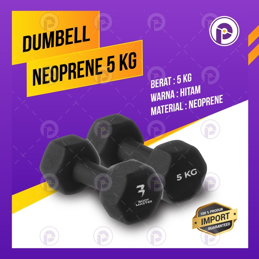 Jual Dumbell 5KG Neoprene Barbel Mini Dumble Warna Kecil Karet Dambel 5 ...