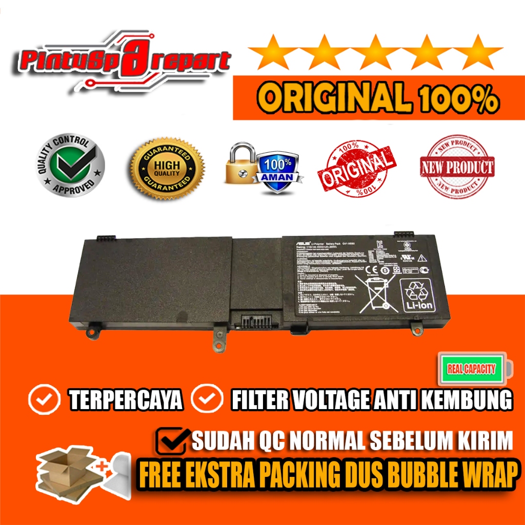 Jual (Genuine C41-N550) Battery Baterai Original Asus ROG G550 N550 G550J G550JX N550J N550JK ...