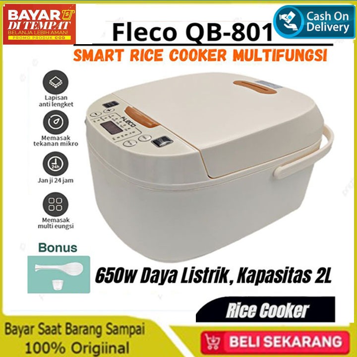 Jual Rice Cooker smart magic com 2L Fleco QB-801 multi fungsi low carbo low(RENDAH KARBOHIDRAT ...