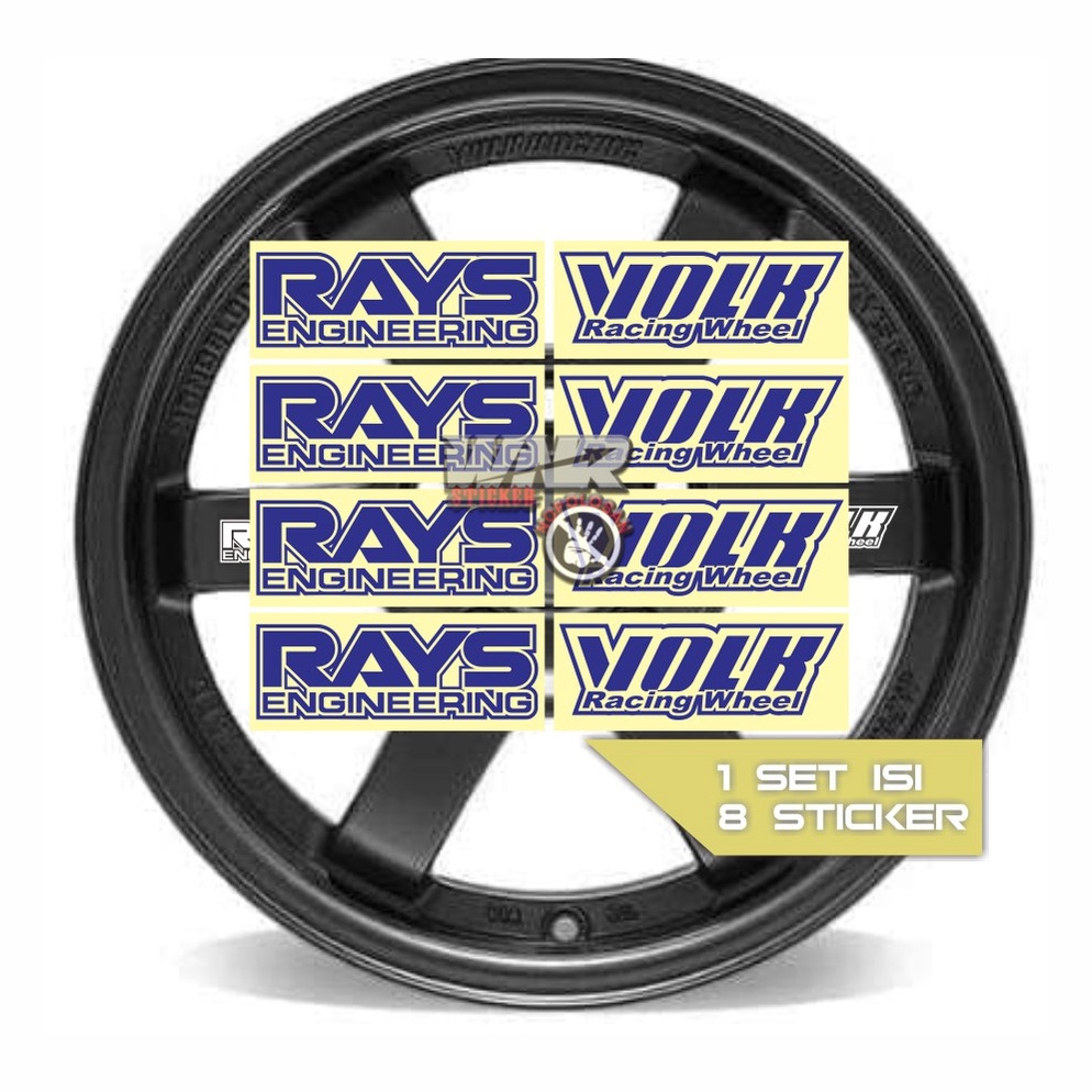 Jual KODE N14U Sticker volk racing sticker Rays Engineering sticker ...