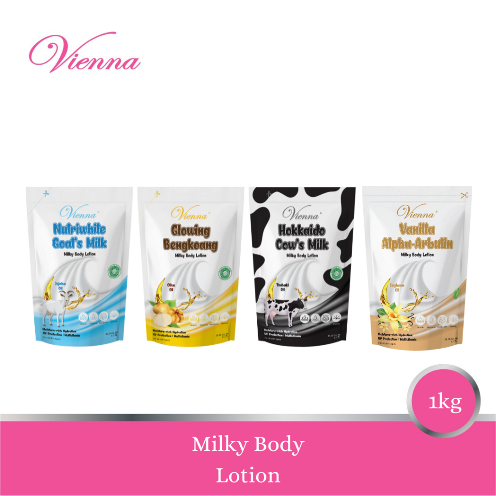 Jual VIENNA MILKY BODY LOTION SACHET 1KG | Shopee Indonesia