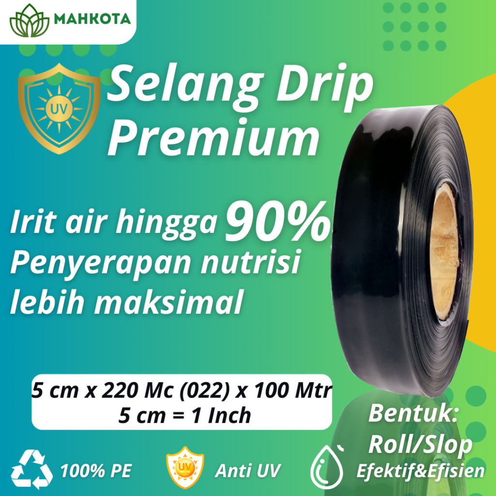 Jual Selang Drip Irigasi 1 Inch 5 cm 100 Meter Tebal 220 Mikron 022 ...
