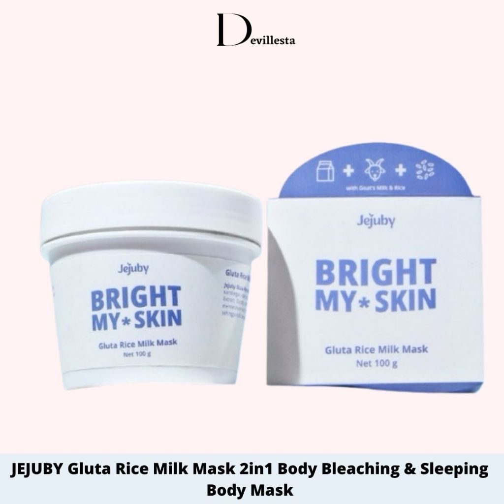 Jual JEJUBY Gluta Rice Milk Mask 2in1 Body Bleaching & Sleeping Body ...