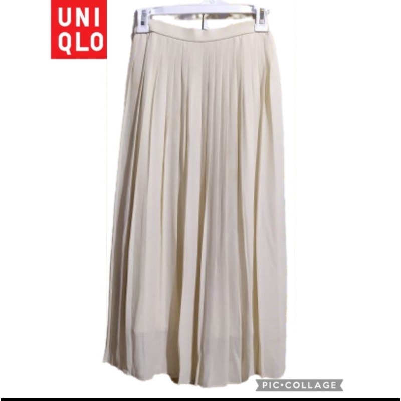 Jual ROK UNIQLO Sifon pleated skirt/ Uniqlo sifon skirt/ Uniqlo pleated ...