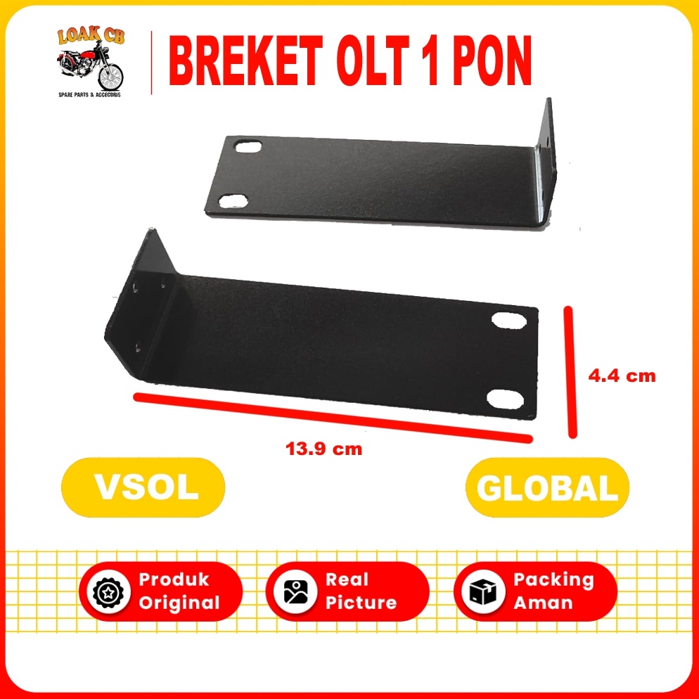 Jual Bracket OLT GLOBAL VSOL 1 PON Breket Dudukan Pangkon Optical Line ...
