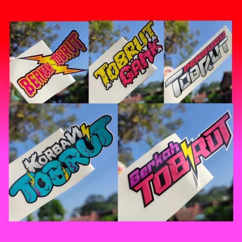 Jual stiker motor / Tobrut isi 5 ( DESAIN LAMA) | Shopee Indonesia