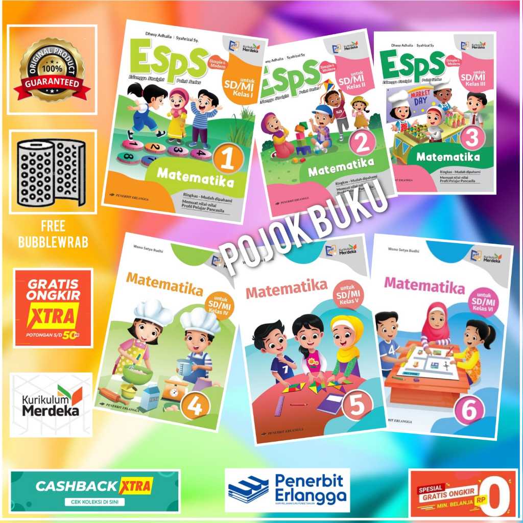 Jual Buku ESPS MATEMATIKA SD/MI Kelas 1 2 3 4 5 6 KM Kurikulum Merdeka Erlangga | Shopee Indonesia