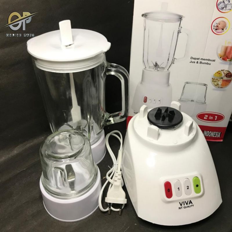 Jual SATU SET BLENDER 2 IN 1 VIVA NASIONAL GELAS KACA / BLENDER OMEGA ...
