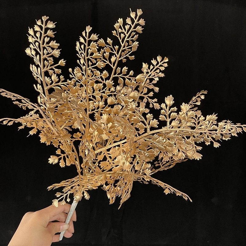 Jual BlessingLifeid Daun Gold Artificial Dekorasi Emas Golden Rumput ...
