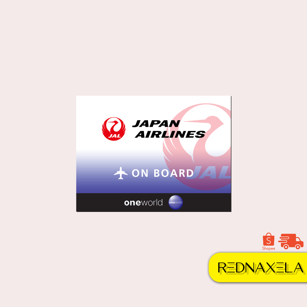 Jual Stiker Vinyl Japan Airlines Stiker Koper On Board Sign Sticker ...