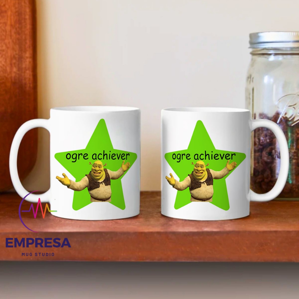 Jual Shrek Pun Ogre Achiever Coffee Mug Tote Bag Sling Bag Bottle Sport ...