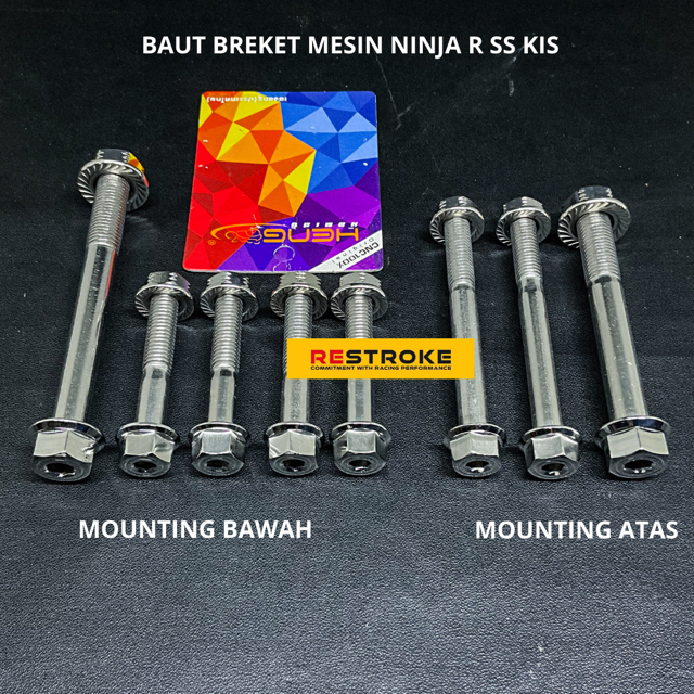 Jual BAUT ENGINE MOUNTING BREKET DUDUKAN MESIN NINJA R SS KIS MODEL HEXAGON 2 KUNCI ORIGINAL ...