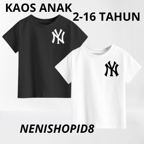 Jual Kaos anak Laki Laki Perempuan Logo YN Usia 2-16th Unisex Cowok Cewek Kaos Oblong anak ...
