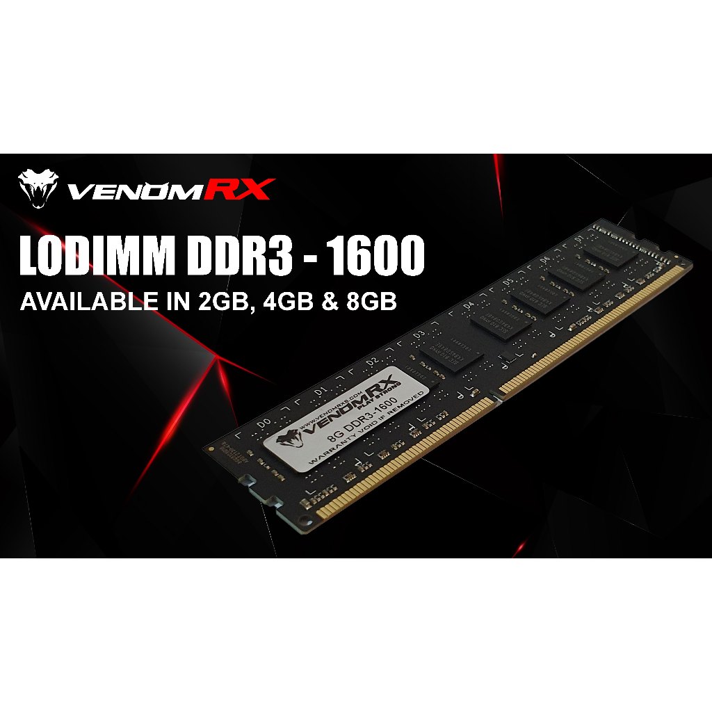 Jual Memory Longdimm VenomRX DDR3 8GB 1600MHz PC3-12800 Ram Komputer PC ...