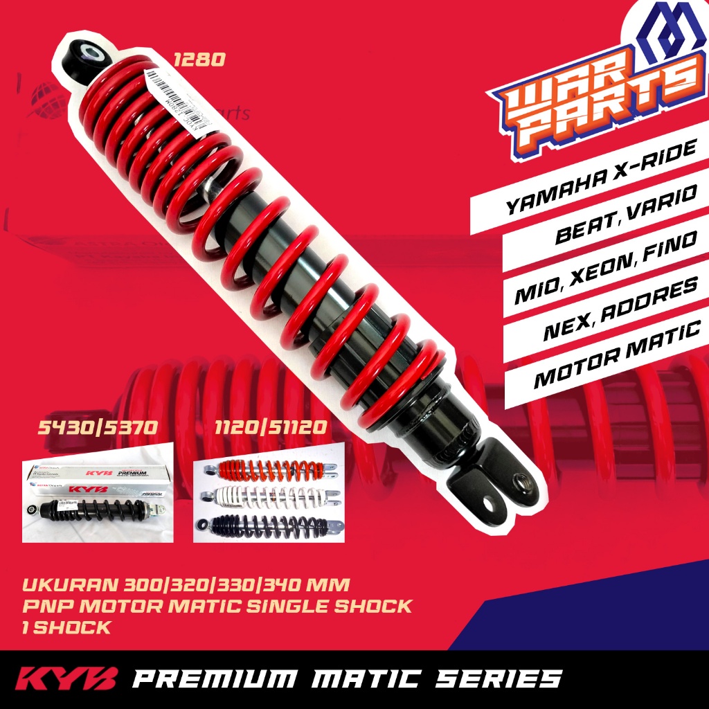 Jual SHOCK KAYABA PREMIUM MOTOR MATIC UKURAN 300, 320, 330, 340 BEAT ...