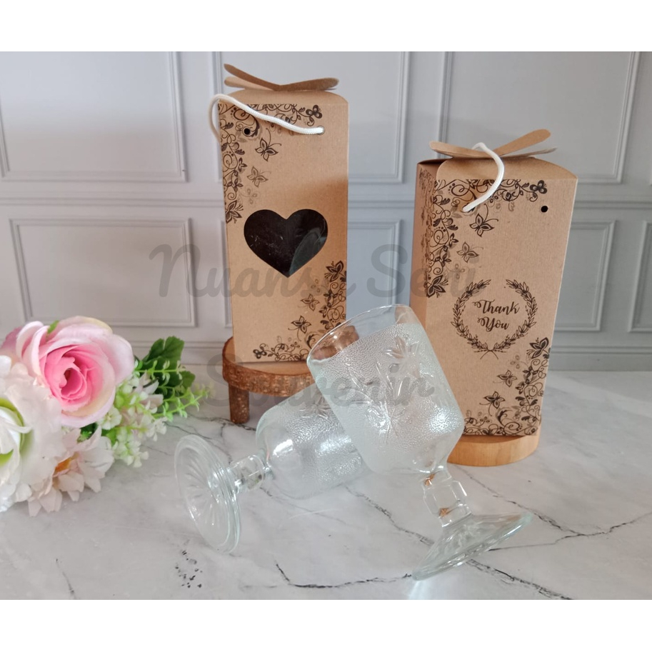 Jual Souvenir Pernikahan Gelas Minum Kaki Bunga Gelas Wine Kaca Motif ...