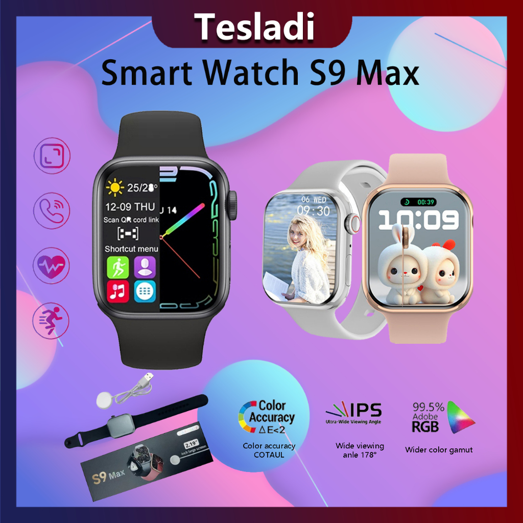 Jual Tesladi Smartwatch S9 Max 2.19 inch Series 9 Olahraga Bluetooth ...