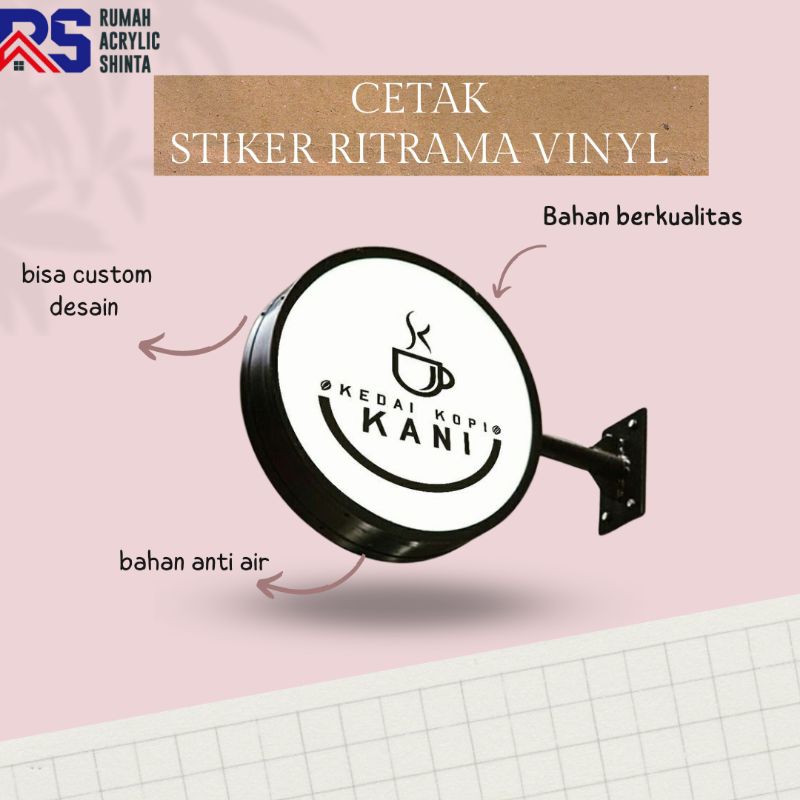 Jual Cetak stiker neon box bahan stiker ritrama vinyl + laminasi ...