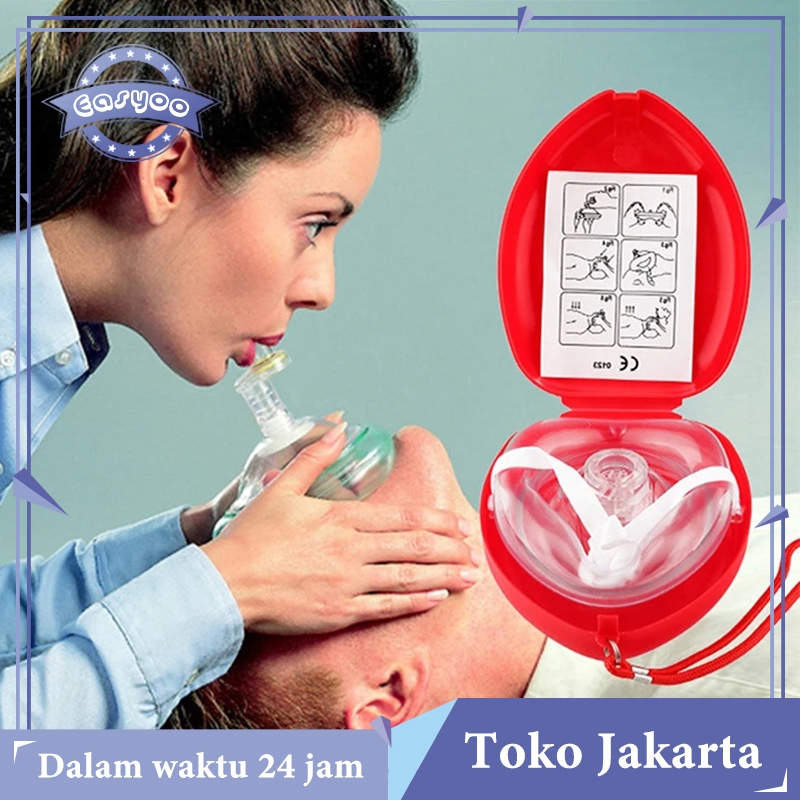 Jual CPR Pocket Resuscitator Mask + Tube Resusitator Masker Resusitasi ...
