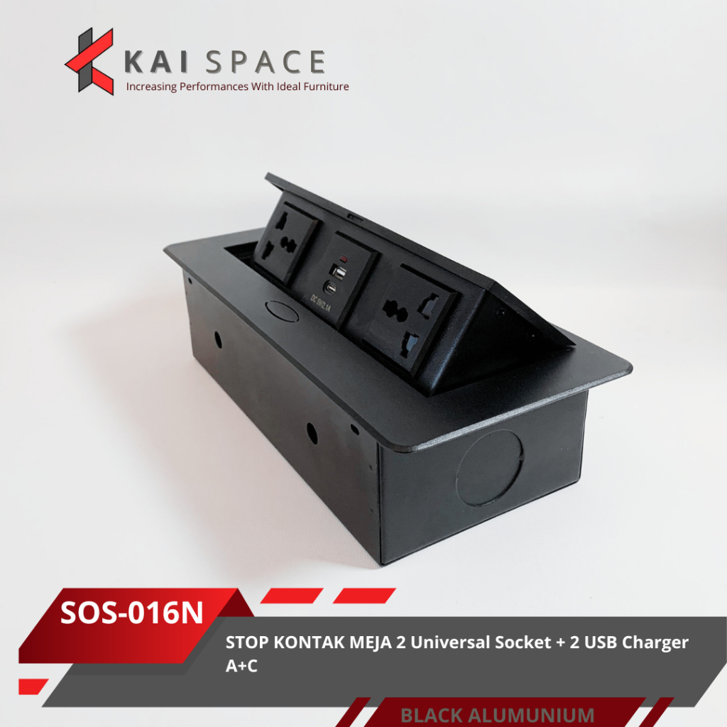 Jual STOP KONTAK TANAM MEJA KERJA KANTOR 2 POWER 2 USB ( A+C) STOP ...