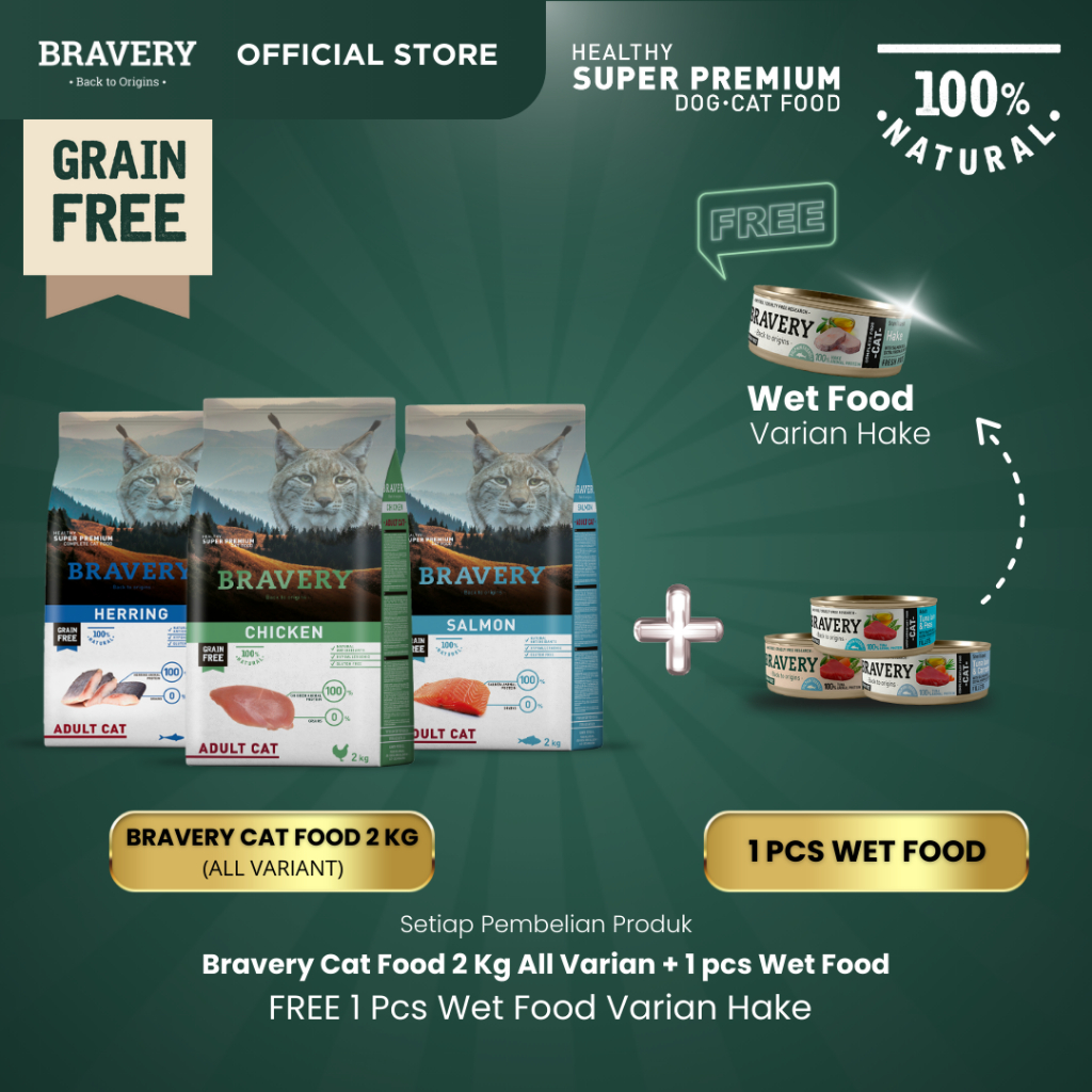 Jual BRAVERY Cat Food for Kitten 2 Kg - Makanan untuk Anak Kucing ...