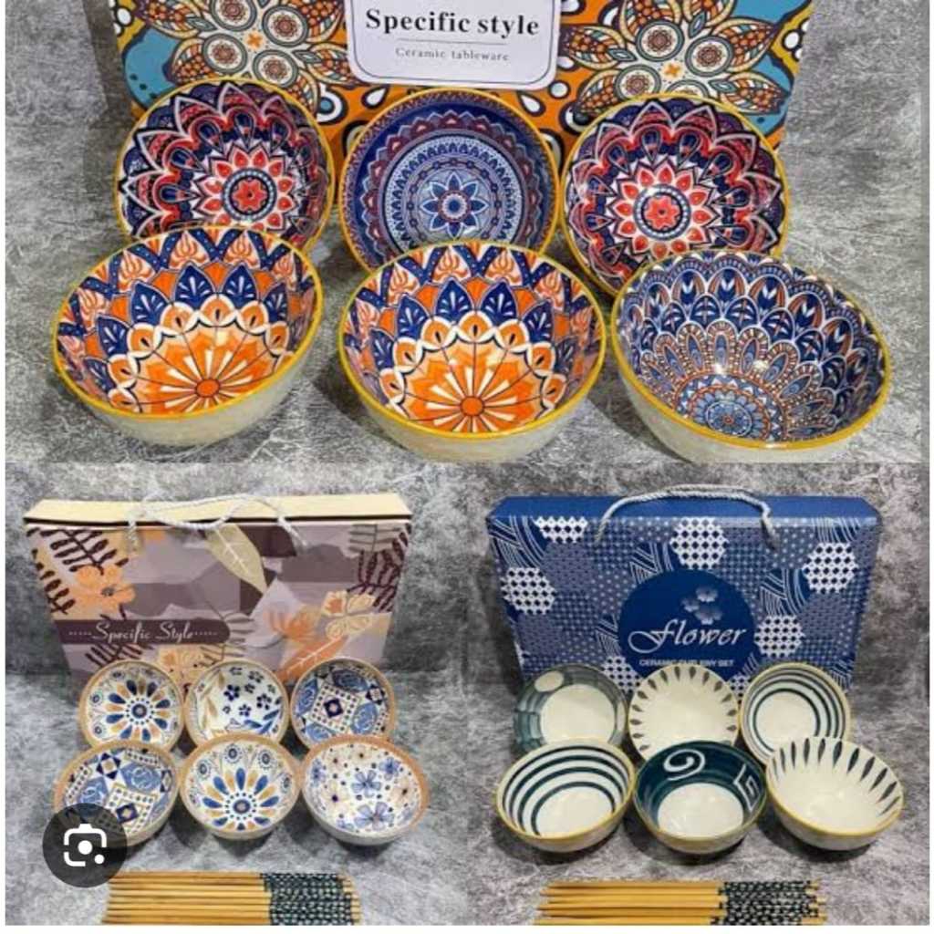 Jual mangkuk set isi 6 mangkok set plus sum[pir isi 6 set NON GARANSI ...