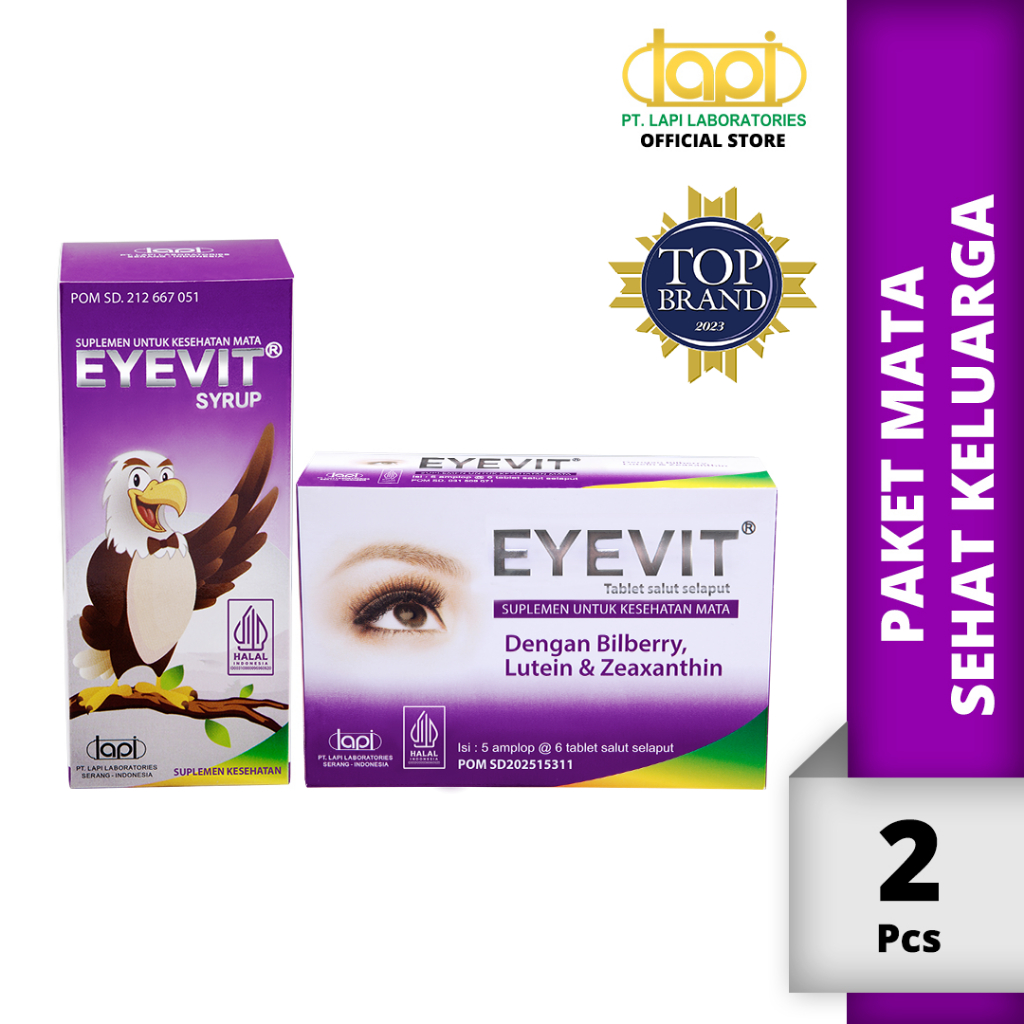 Jual Paket Mata Sehat Keluarga - EYEVIT Tablet 5 strip @ 6 Tablet ...