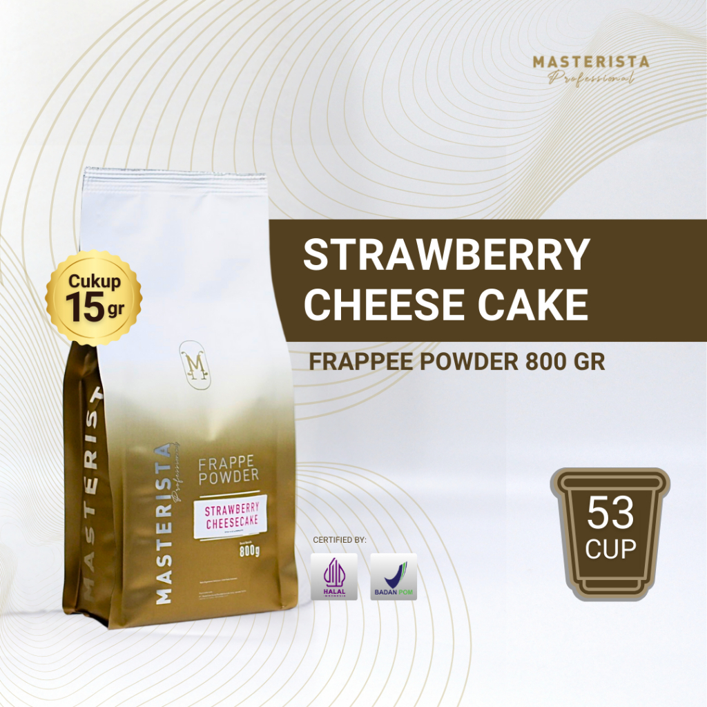 Jual Masterista Bubuk Minuman Strawberry Cheese Cake 800 gr | Shopee ...