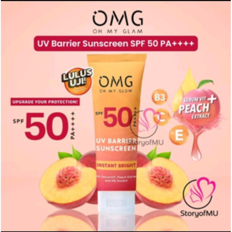 Jual OMG Oh My Glow UV Barrier sunscreen OMG Spf 50+++ | Shopee Indonesia