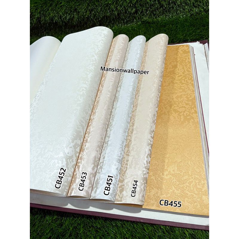 Jual Wallpaper Dinding Polos Tekstur Abstrak Metalik Gold Putih Gading ...