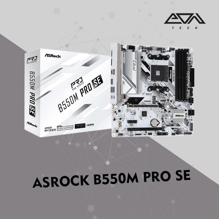 Jual ASROCK B550M Pro SE MOTHERBOARD Micro ATX Supports AMD AM4 DDR4 ...