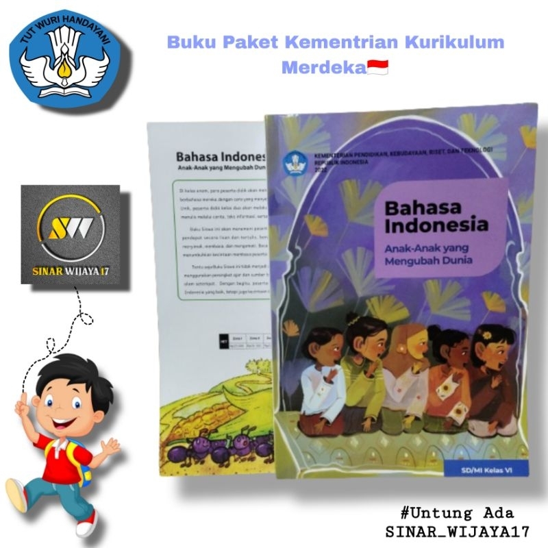 Jual Buku Paket Bahasa Indonesia / Anak Anak Yang Mengubah Dunia Kelas 6 Sd Kurikulum Merdeka ...