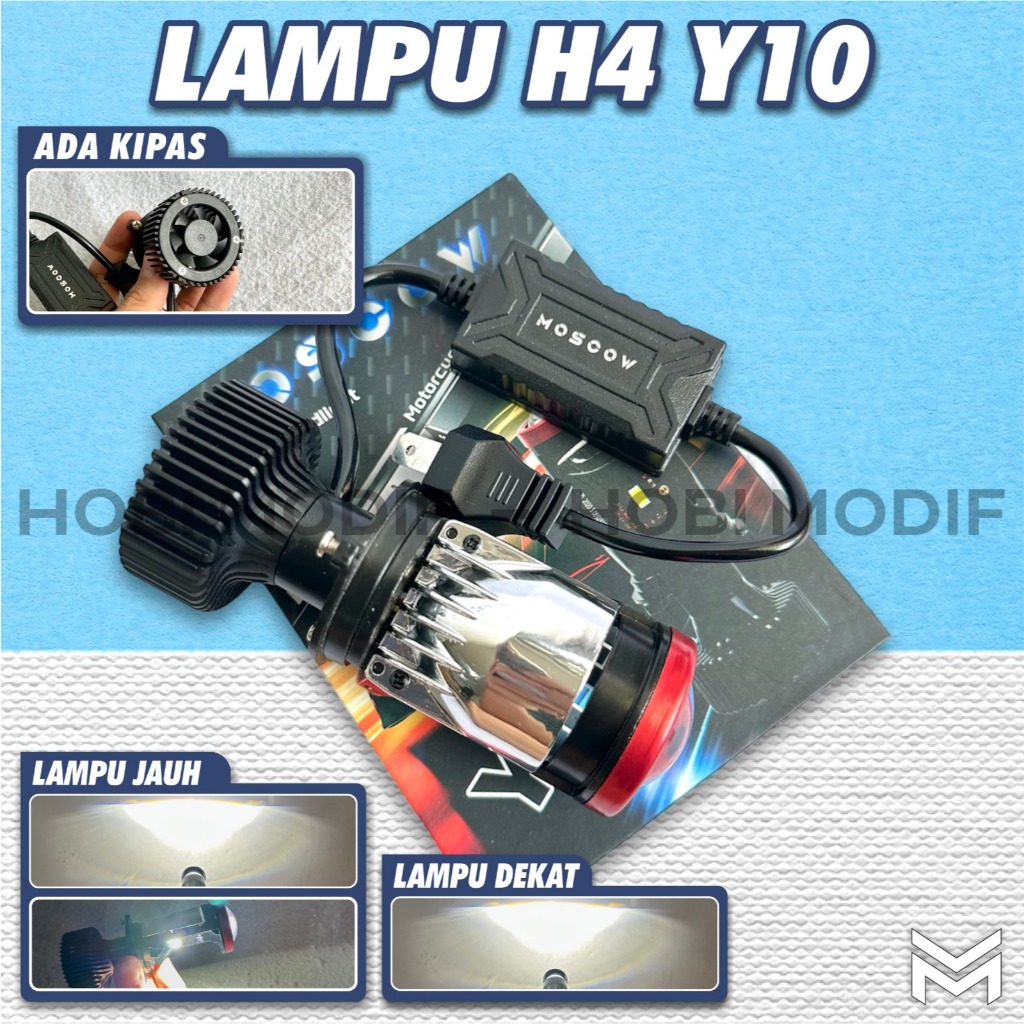 Jual LAMPU H4 MINI PROJECTOR PROJIE Y10 ORIGINAL MOSCOW SUPER TERANG ...